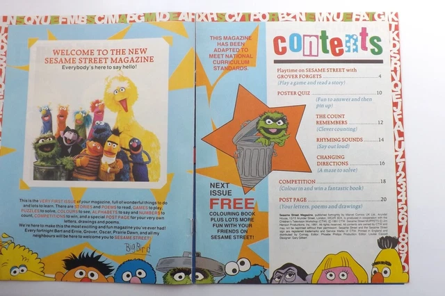 MARVEL COMIC CTW SESAME STREET MAGAZINE No.2 28th SEPT 1991 GN107 £7.99 ...