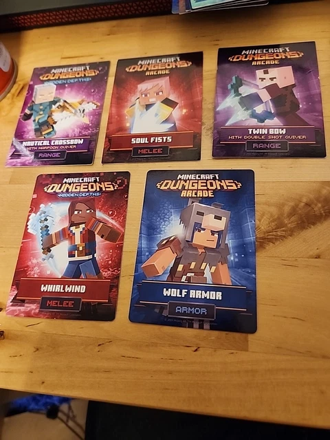 10 MINECRAFT DUNGEONS Arcade Game Cards From Dave & Busters Series 2 £9 ...