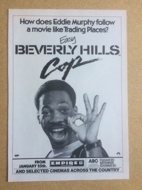 BEVERLY HILLS COP Original Vintage Film Review Magazine Advert / Poster ...