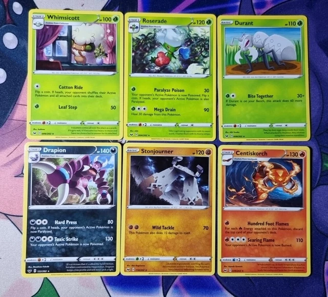 POKEMON CARD SWORD & Shield Base Set Non Holo Rare Bundle EUR 3,50 ...