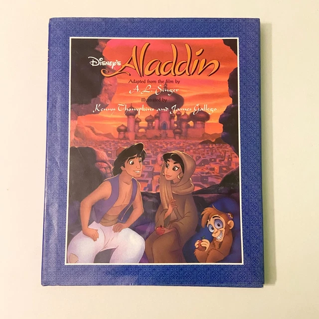 VINTAGE 1992 DISNEYS Aladdin by A L Singer Hardcover Book DJ $18.06 ...