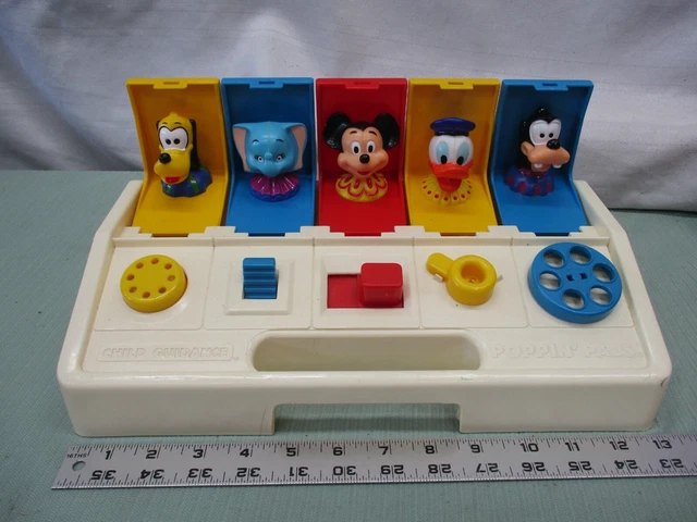 DISNEY CHILD GUIDANCE Poppin' Pals Vintage Toy Pop Up Fun Fine Motor ...