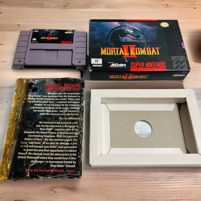 SNES MORTAL KOMBAT II Super Nintendo Entertainment System con scatola e ...