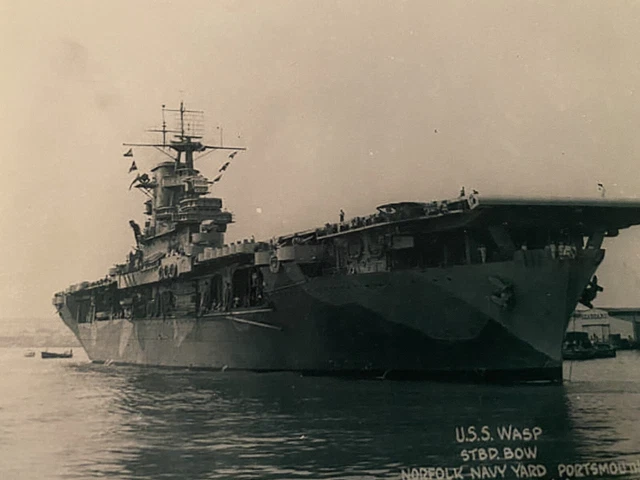 USS WASP CV7. WWII Aircraft Carrier (28 ) 4x6 photos Good Collection £ ...