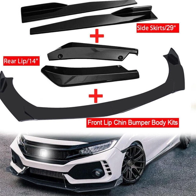 UNIVERSAL FRONT BUMPER Lip Chin Spoiler Body Kit Splitter/ Side Skirt ...