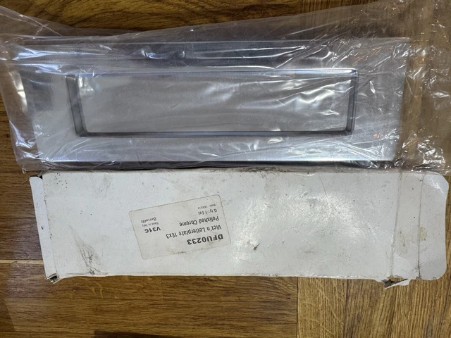 VICTORIAN SATIN LETTER Plate Letter Box Sprung Flap Front Door Porch 10 ...