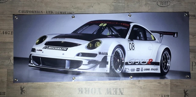 FAHNE WERBE BANNER für Porsche Fans GT3RS Turbo 991 911 GT3 RSR EUR 16 ...
