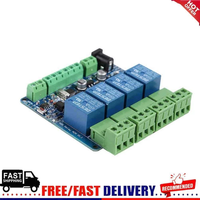 Modbus Rtu 4 Way Relay Module Ttlrs485 Interface Communication With Indicator Eur 1001