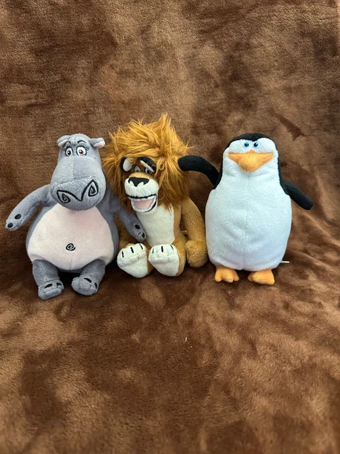 TY MADAGASCAR SOFT toy plush bundle Alex Gloria Skipper Lion hippo ...