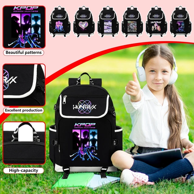 CARTOON KPOP DEMON Hunters Backpack To School, Cute Backpack For Boys ...