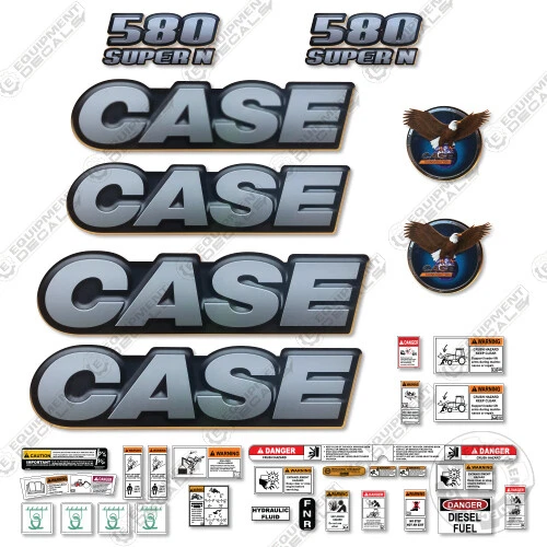 FITS CASE 580 Super N Decal Kit Equipment Decals Stickers Backhoe ...