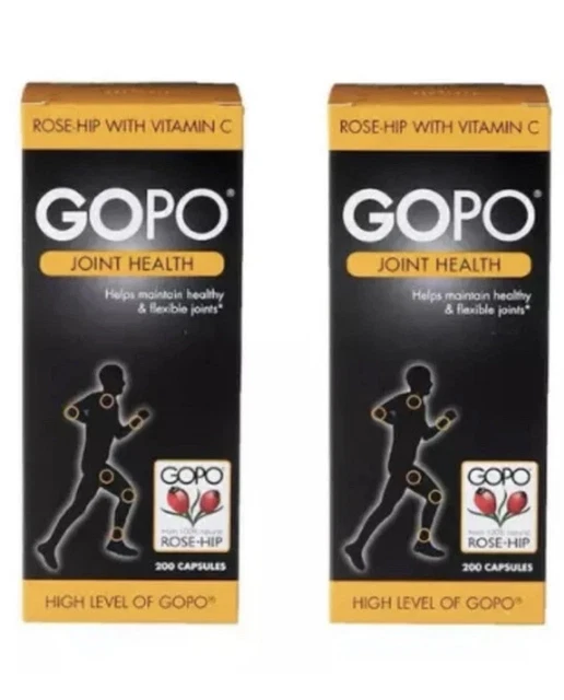 2 X 200 Capsules GOPO Joint Health Rose-Hip with Vitamin C (400 ...
