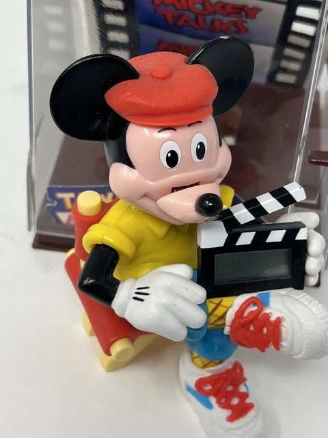 VTG DISNEY MICKEY Mouse Directors Chair Talking Time Alarm Clock ...