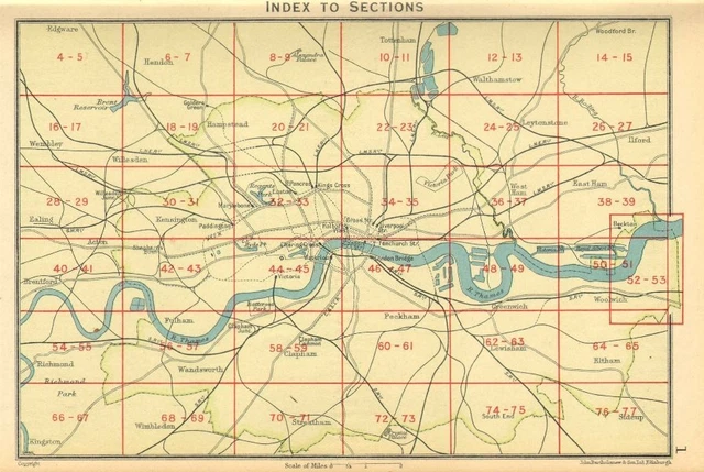 LONDON. INDEX MAP of London. Railways. BARTHOLOMEW 1930 old vintage ...