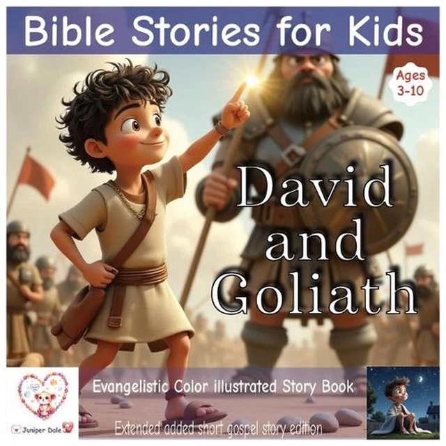 BIBLE STORIES FOR kids: David and Goliath Pixar style illustrated bible ...