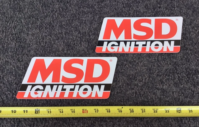 LOT OF 2 Vintage MSD Ignition Racing Decals Stickers Nascar NHRA Street ...