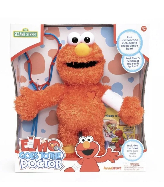 NEW ELMO GOES To The Doctor Stethoscope Storybook Set Included SESAME ...