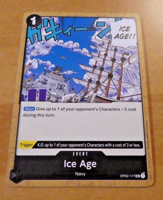 ONE PIECE PARAMOUNT War English Card Game Carte Ice Age Op02-117 En ...