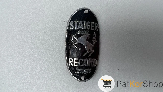 ANTIQUE STAIGER RECORD Staiger Bicycle Sign Bicycle Emblem £24.25 ...