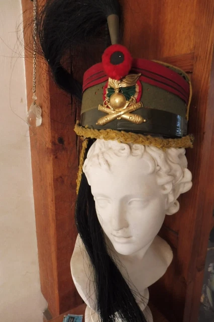 ANCIEN KÉPI COIFFE Uniforme Militaire Italien Canon Grenade Épée Queue ...