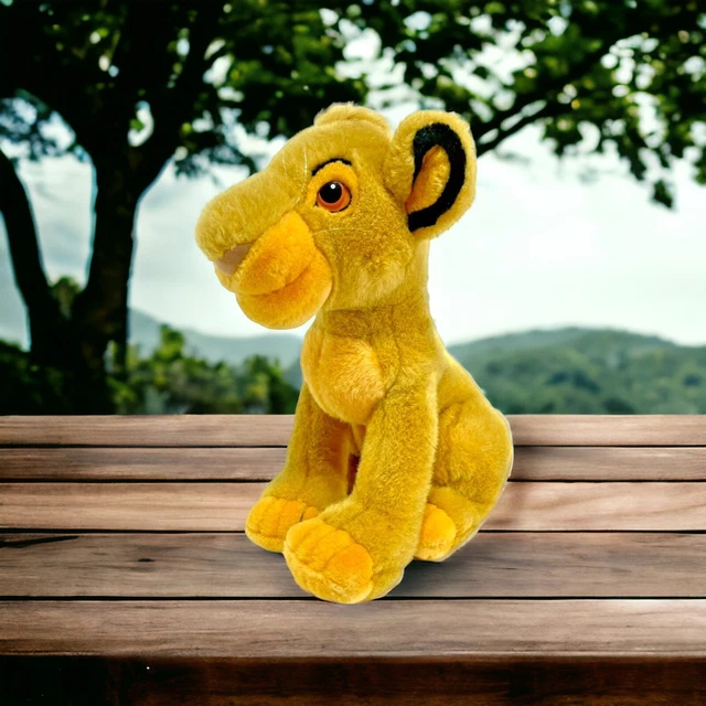 WALT DISNEY WORLD Simba The Lion King Large 14" Sitting Plush Stuffed ...