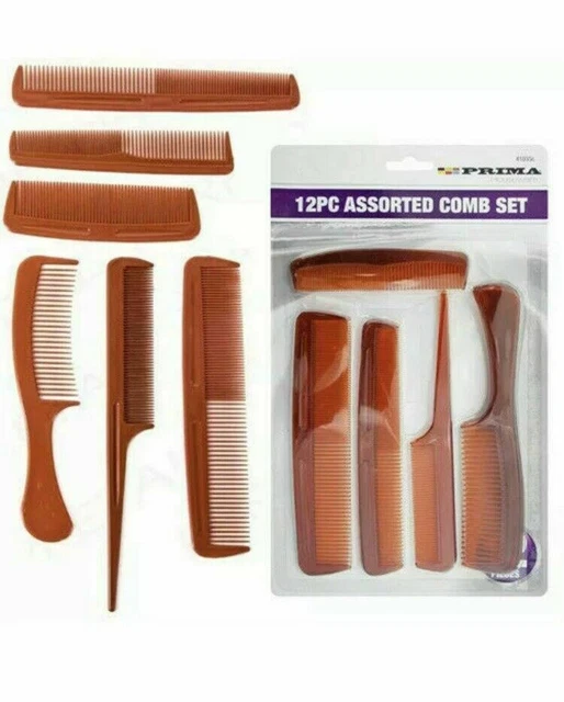 BROWN COMB SET 12 PC Assorted Best Quality Different Sizes. £3.29 ...