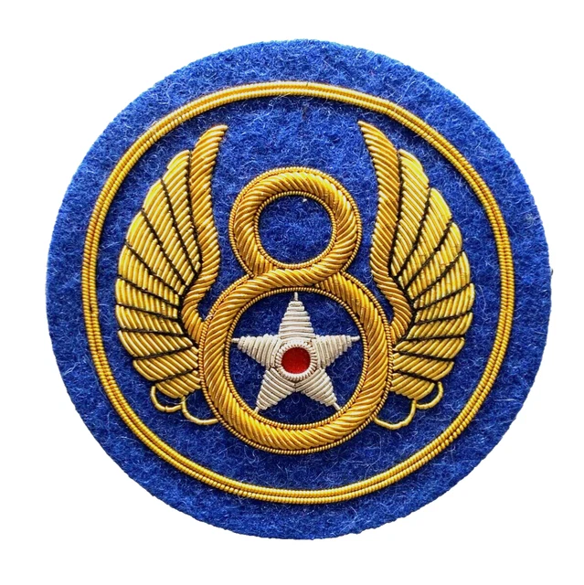OFFICERS ISSUE WWII America U.S. Army 8th Air Force cloth sleeve patch ...