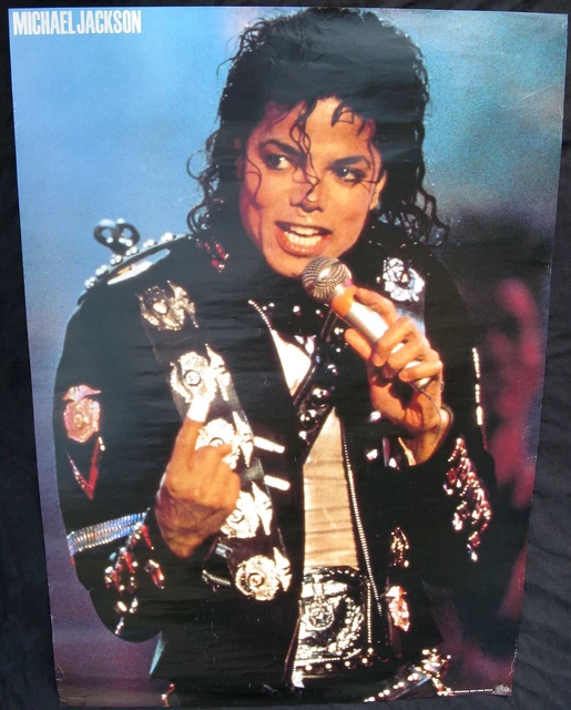 MICHAEL JACKSON POSTER SONY Affiche BAD TOUR Concert 72.50 x 51.50cm ...