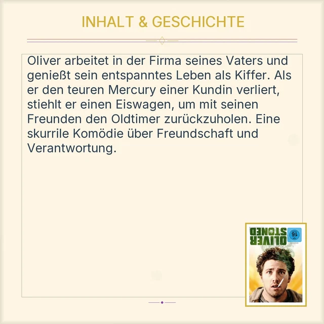 OLIVER, STONED! BLU-RAY Komödie Seth Cassell Deutsch Englisch FSK 16 ...