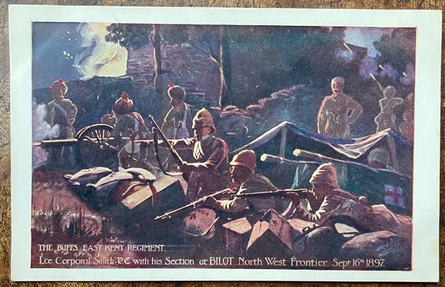PPC ARTIST DRAWN Battle Scene L.cpl.smith V.c & His Section N.w ...