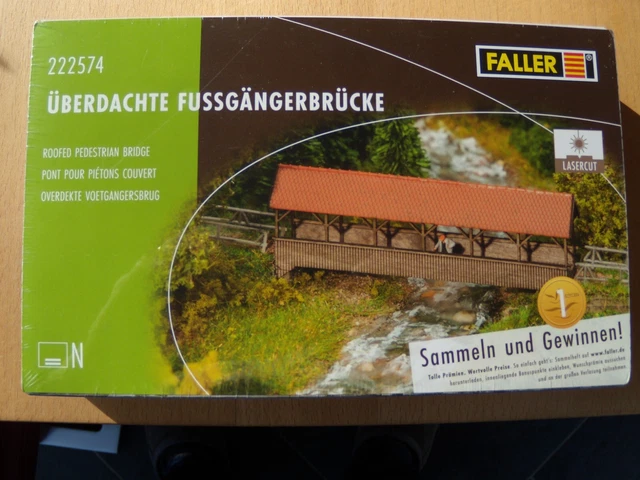 FALLER SPUR N Lasercut überdachte Fußgängerbrücke Nr. 222574 in OVP EUR ...
