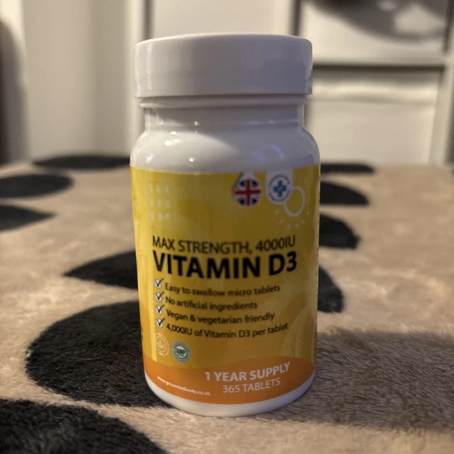 HIGH STRENGTH Vitamin D3 4000 IU Tablets – 365-Day Nourishing Supply £7 ...