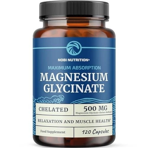 MAGNESIUM GLYCINATE 500MG Chelated for High Absorption Muscle ...