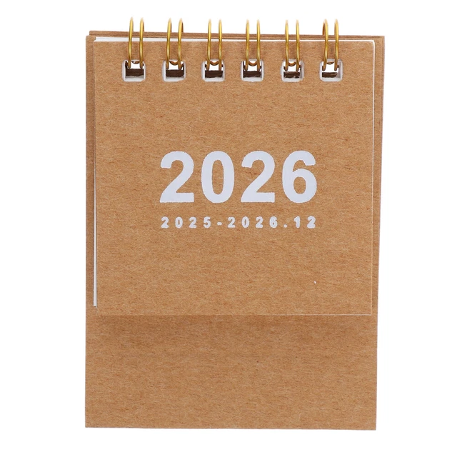 MINI DESK CALENDAR 2026: Small Desktop Calendar with Tear off Pages for ...