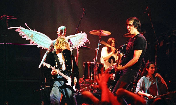 KURT COBAIN, DAVE Grohl and Krist Novoselic of Nirvana 1993 Old Photo ...