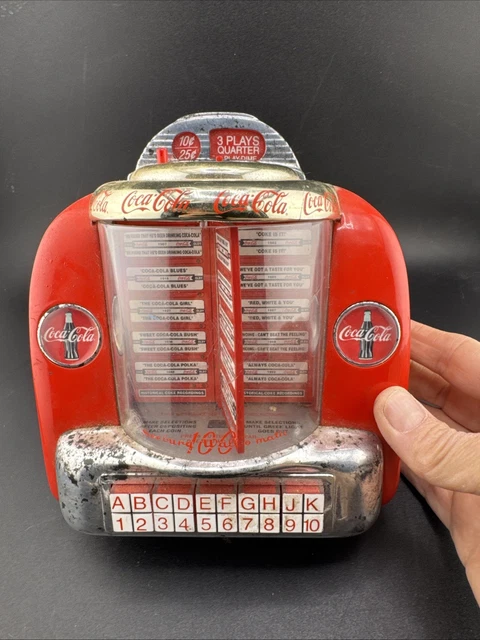 VINTAGE COCA-COLA TABLETOP Jukebox Collectible Musical Bank Not Working ...