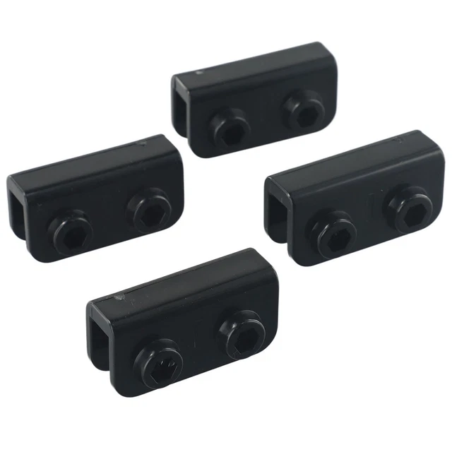 REPLACEMENT CONNECTOR SPARE Parts Rectangular Brackets Black Set of 4 ...