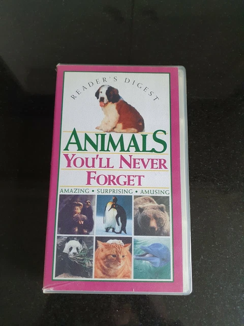 READERS DIGEST ANIMALS You'll Never Forget - VHS - UNTESTED EUR 1,17 ...