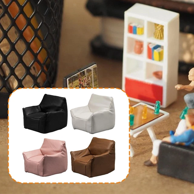 MINIATURE SINGLE SEAT Sofa Model for 1:12 Doll House Role Play ...
