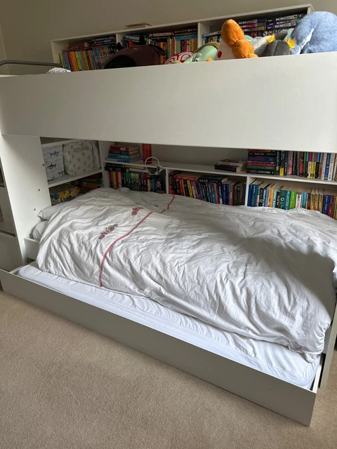 GLTC WHITE BUNK beds with pull out trundle in good condition £67.60 ...