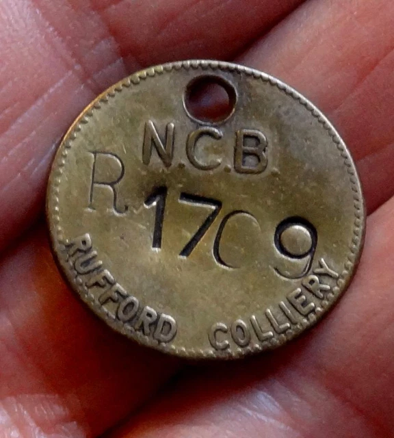 MINERS LAMP CHECK Ruff0Rd Colliery National Coal Board 1946 - 1987 £9. ...