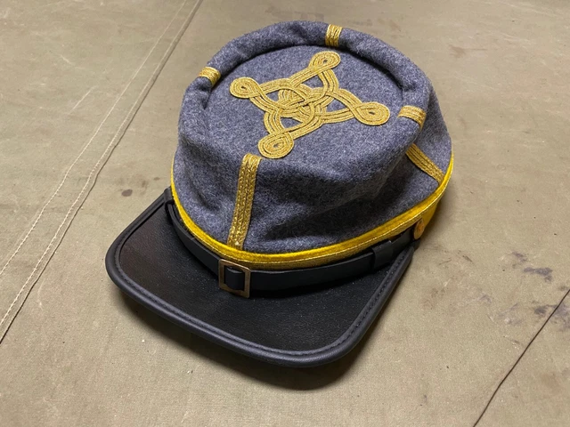 CIVIL WAR CONFEDERATE Cs Colonel Major Cavalry Officer Kepi Forage Cap ...