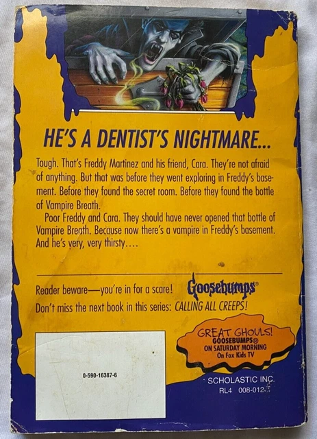 GOOSEBUMPS #49 VAMPIRE Breath Paperback Book by R.L. Stine 1996 First ...