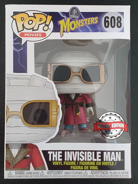 RARE FUNKO POP Movies Monsters N°608 The Invisible Man Spécial Edition ...
