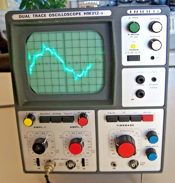 VINTAGE HAMEG HM312-8 Dual Trace Oscilloscope & Probe £107.00 - PicClick UK