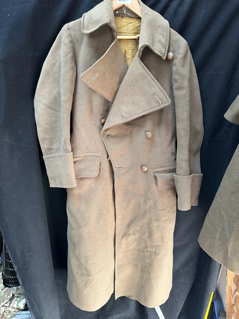 ORIGINAL WW2 BRITISH Army Heavy Wool Greatcoat Overcoat - 34" Chest £90 ...