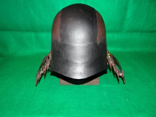 ANTIQUE JAPANESE ARMOR Zunari-Kabuto Steel Head Shaped Helmet Yoroi ...
