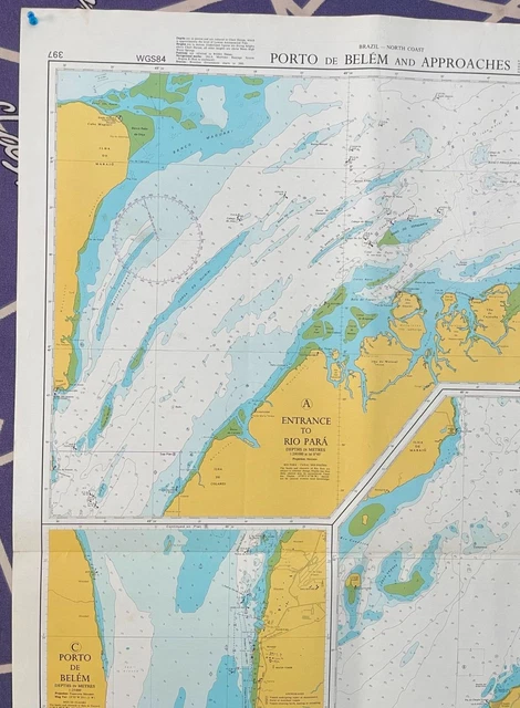 AMIRAUTÉ 397 ENTRÉE Pour Rio Para Porto De Belem Approches Carte Chart ...