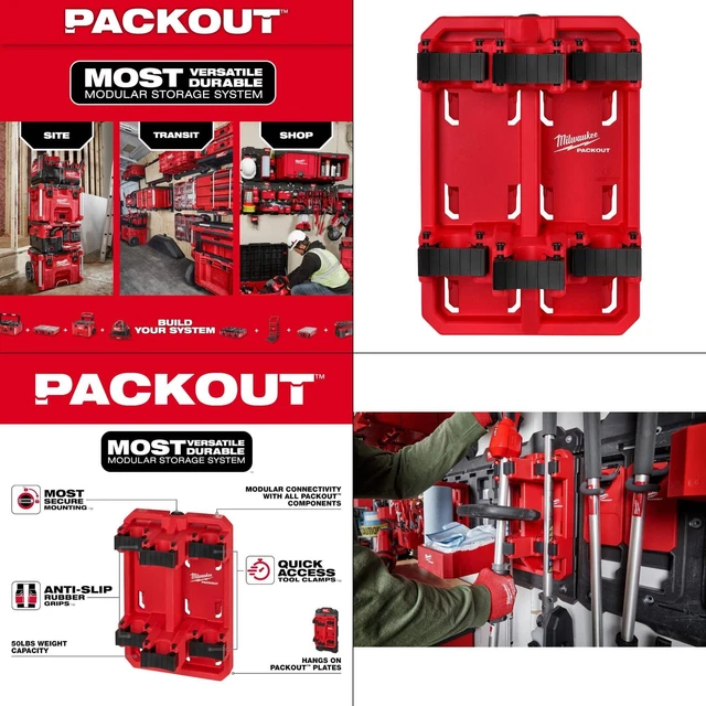 PACKOUT LONG HANDLE Tool Rack | Milwaukee Modular Holder Durable Shop ...