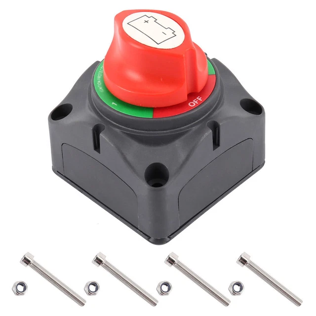 DUAL BATTERY MASTER Switch Boat Marine Caravan Dual Isolator 4Posi ...